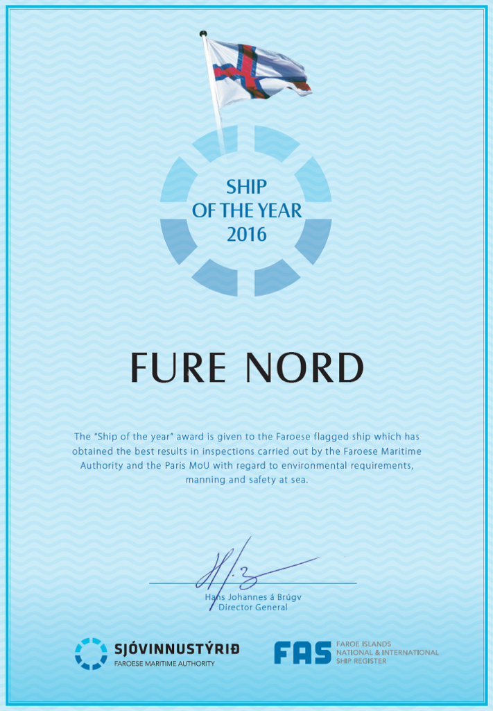 Fure Nord received diploma